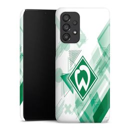 DeinDesign Galaxy A33 5G Handy Premium Case Smartphone Handyh&uuml;lle Schutzh&uuml;lle gl&auml;nzend Muster Official Licensed Product Sv Werder Bremen Premium Case