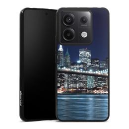 DeinDesign Xiaomi Redmi Note 13 Pro 5G Handy Silikon H&uuml;lle Case schwarz Handyh&uuml;lle Usa Brooklyn Bridge New York