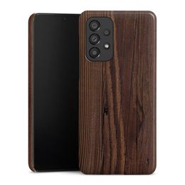 DeinDesign Galaxy A33 5G Handy Premium Case Smartphone Handyh&uuml;lle Schutzh&uuml;lle gl&auml;nzend Nut Tree Wooden Look Wood Premium Case