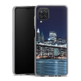 DeinDesign Galaxy A12 Handy Silikon H&uuml;lle Case transparent Handyh&uuml;lle Usa Brooklyn Bridge New York Silikon Case