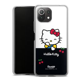 DeinDesign Xiaomi Mi 11 Lite 5G NE Handy Silikon H&uuml;lle Case transparent Handyh&uuml;lle Hello Kitty Cherry Official Licensed Product Silikon Case
