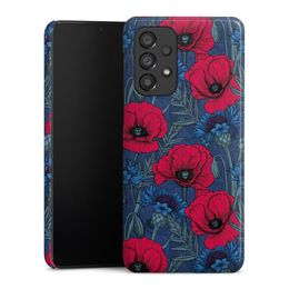 DeinDesign Galaxy A33 5G Handy Premium Case Smartphone Handyh&uuml;lle Schutzh&uuml;lle gl&auml;nzend Poppy Flower Painting Premium Case