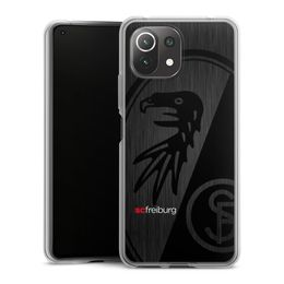 DeinDesign Xiaomi Mi 11 Lite 5G NE Handy Silikon H&uuml;lle Case transparent Handyh&uuml;lle Metallic Look Sc Freiburg Official Licensed Product Silikon Case