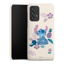 DeinDesign Galaxy A33 5G Handy Premium Case Smartphone Handyh&uuml;lle Schutzh&uuml;lle gl&auml;nzend Flowers Official Licensed Product Lilo & Stitch Premium Case
