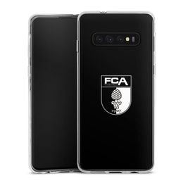 DeinDesign Galaxy S10 Plus Handy Silikon H&uuml;lle Case transparent Handyh&uuml;lle Logo Official Licensed Product Fc Augsburg Silikon Case