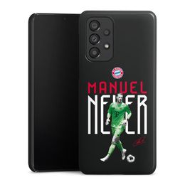 DeinDesign Galaxy A33 5G Handy Premium Case Smartphone Handyh&uuml;lle Schutzh&uuml;lle gl&auml;nzend Fc Bayern M&uuml;nchen Manuel Neuer Official Licensed Product Premium Case