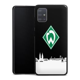 DeinDesign Galaxy A51 Handy Hard Case Schutzh&uuml;lle schwarz Smartphone Backcover Skyline Sv Werder Bremen Official Licensed Product Hard Case