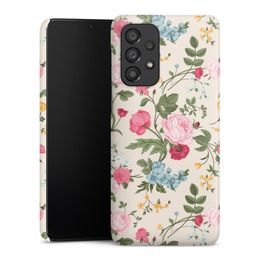 DeinDesign Galaxy A33 5G Handy Premium Case Smartphone Handyh&uuml;lle Schutzh&uuml;lle gl&auml;nzend Vintage Ornament Flowers Premium Case