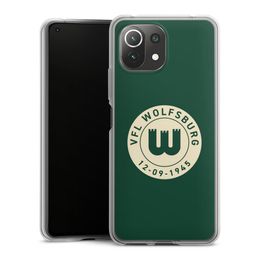 DeinDesign Xiaomi Mi 11 Lite 5G NE Handy Silikon H&uuml;lle Case transparent Handyh&uuml;lle Vfl Wolfsburg Official Licensed Product 80 Jahre Silikon Case