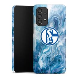 DeinDesign Galaxy A33 5G Handy Premium Case Smartphone Handyh&uuml;lle Schutzh&uuml;lle gl&auml;nzend Merchandise Fc Schalke 04 Logo Premium Case