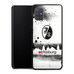 DeinDesign Galaxy A51 Handy Hard Case Schutzh&uuml;lle schwarz Smartphone Backcover Skyline Sc Freiburg Logo Hard Case