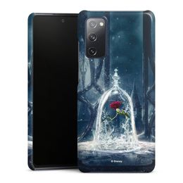 DeinDesign Galaxy S20 FE Handy Premium Case Smartphone Handyh&uuml;lle Schutzh&uuml;lle gl&auml;nzend The Beauty And The Beast Disney Princess Rose Premium Case