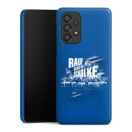 DeinDesign Galaxy A33 5G Handy Premium Case Smartphone Handyh&uuml;lle Schutzh&uuml;lle gl&auml;nzend Ascent Fc Schalke 04 Official Licensed Product Premium Case