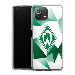 DeinDesign Xiaomi Mi 11 Lite 5G NE Handy Silikon H&uuml;lle Case transparent Handyh&uuml;lle Tarnmuster Official Licensed Product Sv Werder Bremen Silikon Case