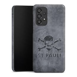 DeinDesign Galaxy A33 5G Handy Premium Case Smartphone Handyh&uuml;lle Schutzh&uuml;lle gl&auml;nzend Logo Concrete Fc St. Pauli Premium Case