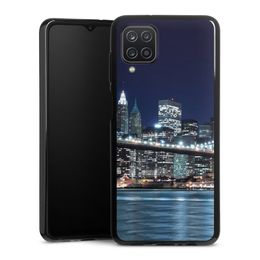 DeinDesign Galaxy A12 Handy Silikon H&uuml;lle Case schwarz Handyh&uuml;lle Brooklyn Bridge Usa New York