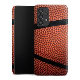 DeinDesign Galaxy A33 5G Handy Premium Case Smartphone Handyh&uuml;lle Schutzh&uuml;lle gl&auml;nzend Ball Sports Basketball Premium Case