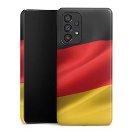 DeinDesign Galaxy A33 5G Handy Premium Case Smartphone Handyh&uuml;lle Schutzh&uuml;lle gl&auml;nzend Flags Flag Germany Premium Case