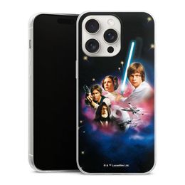 DeinDesign iPhone 15 Pro Max Handy Slim Case Silikon Handyh&uuml;lle transparent H&uuml;lle extra d&uuml;nn Star Wars Lightsaber Merchandise Silikon Slim Case
