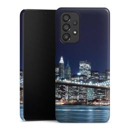 DeinDesign Galaxy A33 5G Handy Premium Case Smartphone Handyh&uuml;lle Schutzh&uuml;lle gl&auml;nzend New York Usa Brooklyn Bridge Premium Case