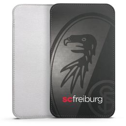 DeinDesign iPhone 16 Pro Max Handy H&uuml;lle Tasche Sleeve Socke Schutzh&uuml;lle Official Licensed Product Sc Freiburg Metallic Look Sleeve