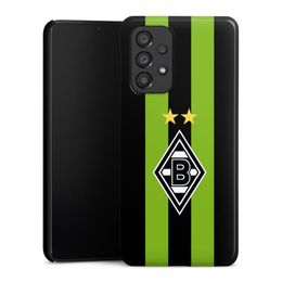 DeinDesign Galaxy A33 5G Handy Premium Case Smartphone Handyh&uuml;lle Schutzh&uuml;lle gl&auml;nzend Stripes Borussia M&ouml;nchengladbach Gladbach Premium Case