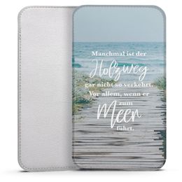 DeinDesign iPhone 16 Pro Max Handy H&uuml;lle Tasche Sleeve Socke Schutzh&uuml;lle Spruch Beach Statement Sleeve