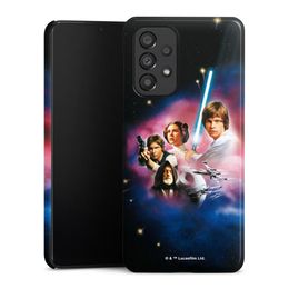 DeinDesign Galaxy A33 5G Handy Premium Case Smartphone Handyh&uuml;lle Schutzh&uuml;lle gl&auml;nzend Star Wars Merchandise Lightsaber Premium Case