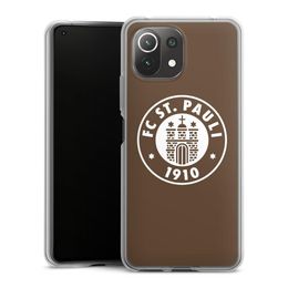 DeinDesign Xiaomi Mi 11 Lite 5G NE Handy Silikon H&uuml;lle Case transparent Handyh&uuml;lle Fc St. Pauli Official Licensed Product Coat Of Arms Silikon Case