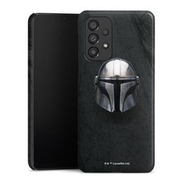 DeinDesign Galaxy A33 5G Handy Premium Case Smartphone Handyh&uuml;lle Schutzh&uuml;lle gl&auml;nzend Star Wars The Mandalorian Official Licensed Product Premium Case