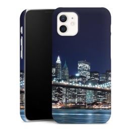 DeinDesign iPhone 12 mini Handy Premium Case Smartphone Handyh&uuml;lle Schutzh&uuml;lle matt Usa Brooklyn Bridge New York Premium Case