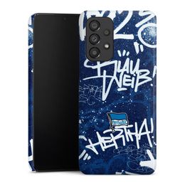 DeinDesign Galaxy A33 5G Handy Premium Case Smartphone Handyh&uuml;lle Schutzh&uuml;lle gl&auml;nzend Hertha Bsc Graffiti Official Licensed Product Premium Case