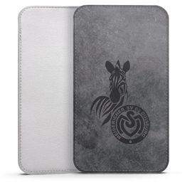 DeinDesign iPhone 16 Pro Max Handy H&uuml;lle Tasche Sleeve Socke Schutzh&uuml;lle Official Licensed Product Msv Duisburg Zebra Sleeve