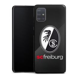 DeinDesign Galaxy A51 Handy Hard Case Schutzh&uuml;lle schwarz Smartphone Backcover Sc Freiburg Lettering Logo Hard Case