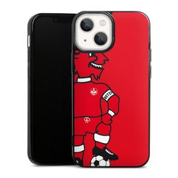 DeinDesign iPhone 13 Mini Handy Slim Case extra d&uuml;nn Silikon Handyh&uuml;lle schwarz H&uuml;lle 1. Fc Kaiserslautern Official Licensed Product Soccer Silikon Slim Case