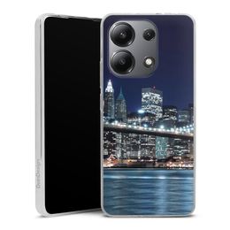 DeinDesign Xiaomi Redmi Note 13 4G Handy Silikon H&uuml;lle Case transparent Handyh&uuml;lle Usa Brooklyn Bridge New York Silikon Case