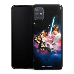DeinDesign Galaxy A51 Handy Hard Case Schutzh&uuml;lle schwarz Smartphone Backcover Star Wars Lightsaber Merchandise Hard Case