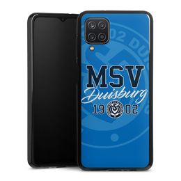 DeinDesign Galaxy A12 Handy Silikon H&uuml;lle Case schwarz Handyh&uuml;lle Bundesliga Official Licensed Product Msv Duisburg