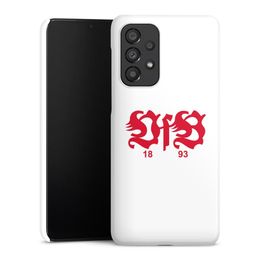DeinDesign Galaxy A33 5G Handy Premium Case Smartphone Handyh&uuml;lle Schutzh&uuml;lle gl&auml;nzend Official Licensed Product Vfb Stuttgart Lettering Premium Case