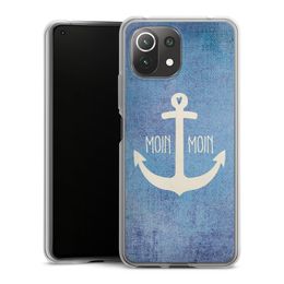 DeinDesign Xiaomi Mi 11 Lite 5G NE Handy Silikon H&uuml;lle Case transparent Handyh&uuml;lle Anchor Maritim Blue Silikon Case