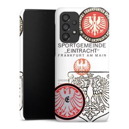 DeinDesign Galaxy A33 5G Handy Premium Case Smartphone Handyh&uuml;lle Schutzh&uuml;lle gl&auml;nzend Official Licensed Product Retro Eintracht Frankfurt Premium Case