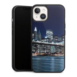 DeinDesign iPhone 14 Handy Gallery Case Handyh&uuml;lle 9H Geh&auml;rtetes Glas R&uuml;ckseite H&uuml;lle Usa Brooklyn Bridge New York Gallery Case
