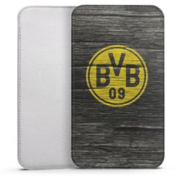 DeinDesign iPhone 16 Pro Max Handy H&uuml;lle Tasche Sleeve Socke Schutzh&uuml;lle Wooden Look Bvb Borussia Dortmund Sleeve