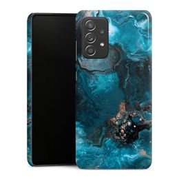 DeinDesign Galaxy A52s 5G Handy Premium Case Smartphone Handyh&uuml;lle Schutzh&uuml;lle gl&auml;nzend Blue Marble Ocean Premium Case