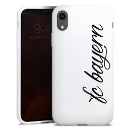 DeinDesign iPhone Xr Handy Silikon H&uuml;lle Case wei&szlig; Handyh&uuml;lle Fcb Official Licensed Product Fc Bayern M&uuml;nchen Silikon Case