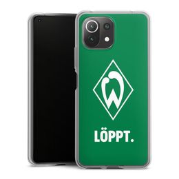 DeinDesign Xiaomi Mi 11 Lite 5G NE Handy Silikon H&uuml;lle Case transparent Handyh&uuml;lle Sv Werder Bremen Official Licensed Product Statement Silikon Case