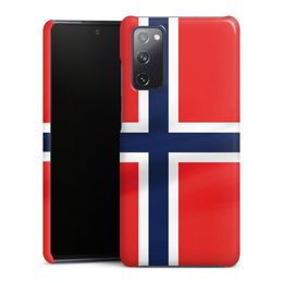 DeinDesign Galaxy S20 FE Handy Premium Case Smartphone Handyh&uuml;lle Schutzh&uuml;lle gl&auml;nzend Flag Norway Flags Premium Case