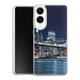 DeinDesign Galaxy S25 Edge Handy Silikon H&uuml;lle Case transparent Handyh&uuml;lle Usa Brooklyn Bridge New York Silikon Case