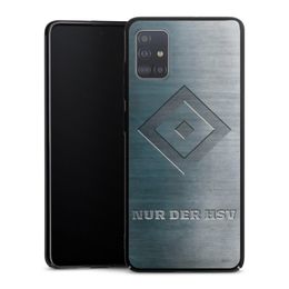 DeinDesign Galaxy A51 Handy Hard Case Schutzh&uuml;lle schwarz Smartphone Backcover Metallic Look Hsv Hamburger Sv Hard Case