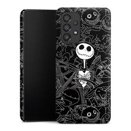 DeinDesign Galaxy A33 5G Handy Premium Case Smartphone Handyh&uuml;lle Schutzh&uuml;lle gl&auml;nzend Disney Nightmare Before Christmas Halloween Premium Case